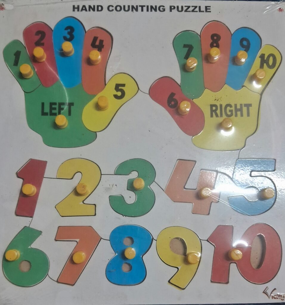 Wooden Hand Counting Puzzle - Hitech Fun Lab
